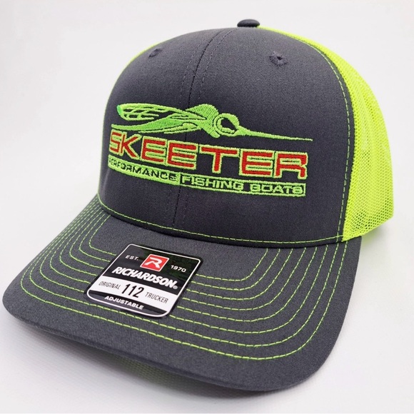 Accessories | Skeeter Performance Gray And Green Trucker Hat | Poshmark